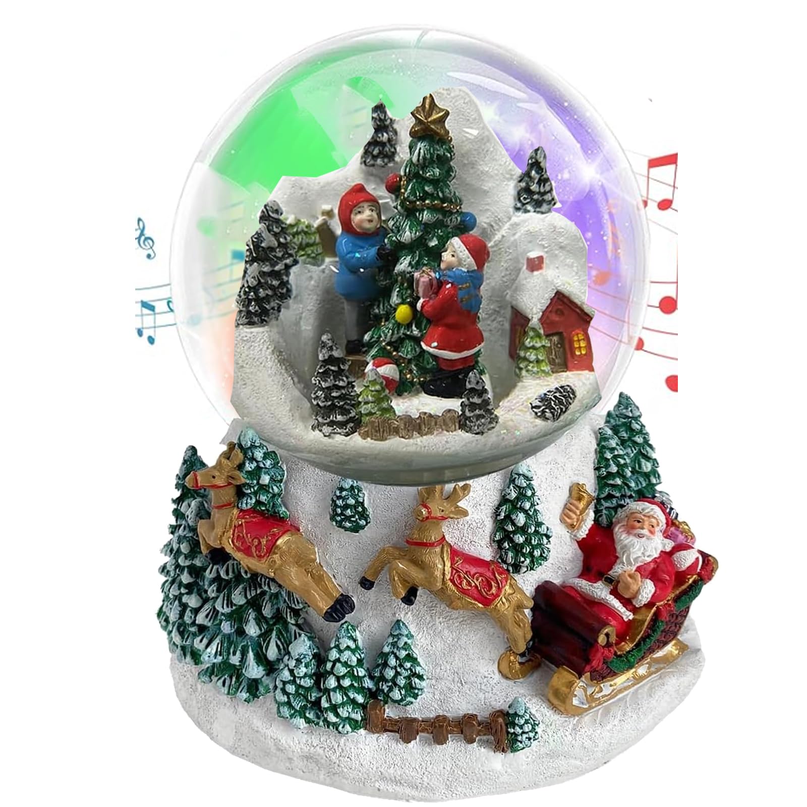 Amazon.com: Koncenttop Christmas Snow Globe, 130mm Snow Globe Christmas ...