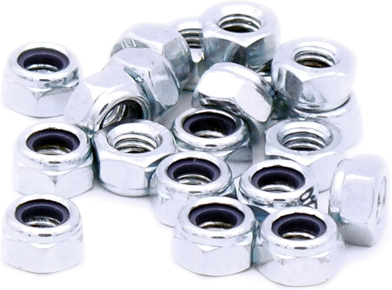 M6 (6mm) Nyloc Hex Nut (Type-T) - Steel (Pack of 20) : Amazon.co.uk ...