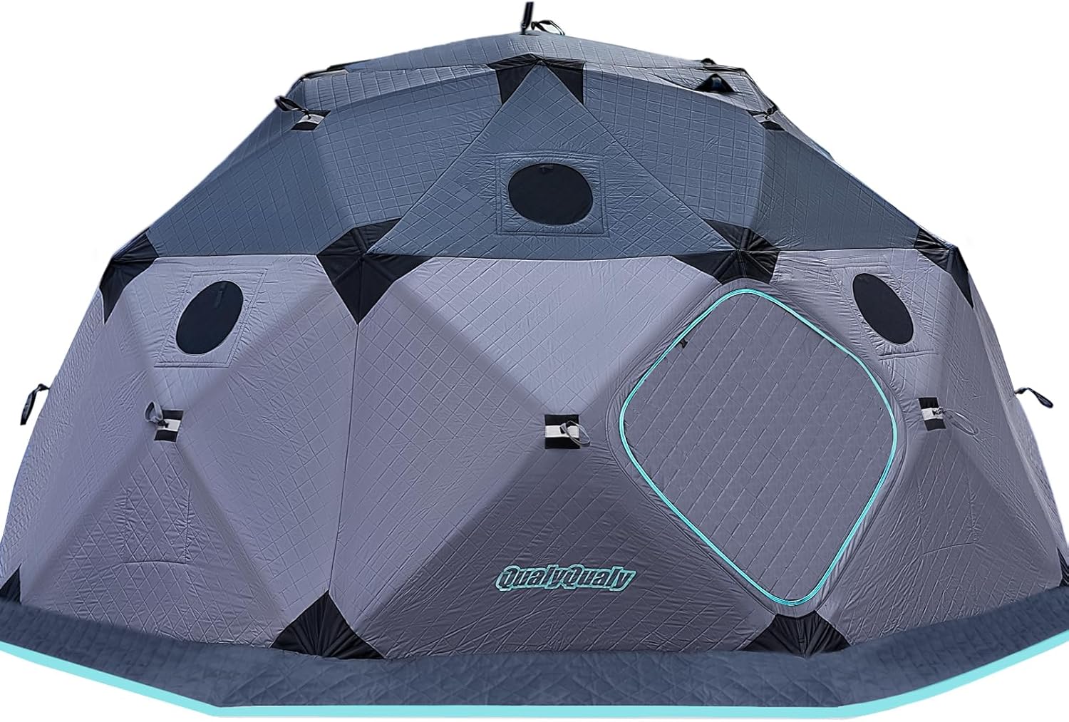 Amazon.com : QualyQualy Ice Fishing Tent with Floor, 8-10 Person ...