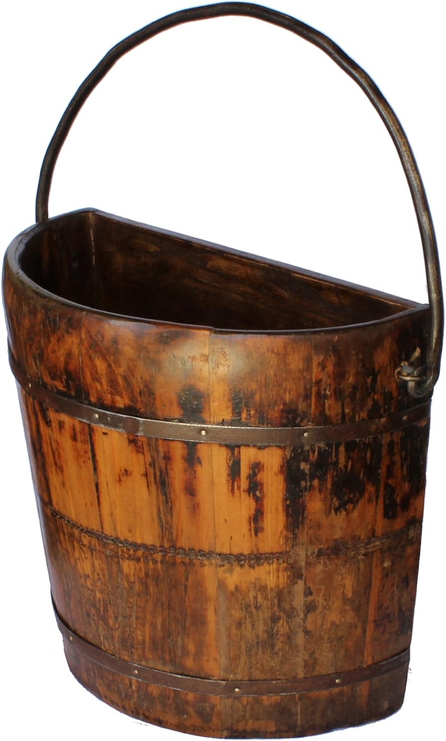 Amazon.com - Antique Revival Knob Hill Wooden Half Bucket, Natural