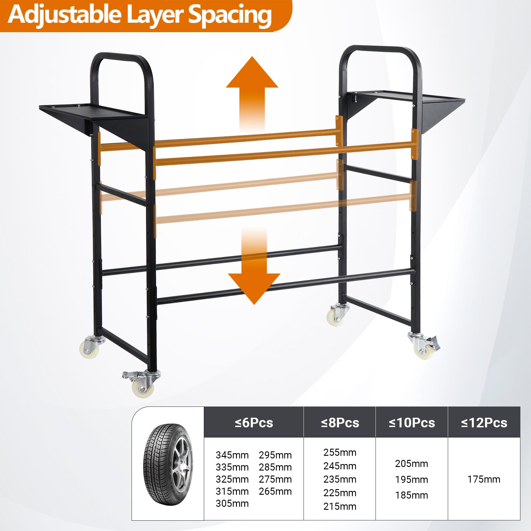 Snapklik.com : Neorexon Tire Storage Rack 44 X 44 X 18, Garage Tire ...