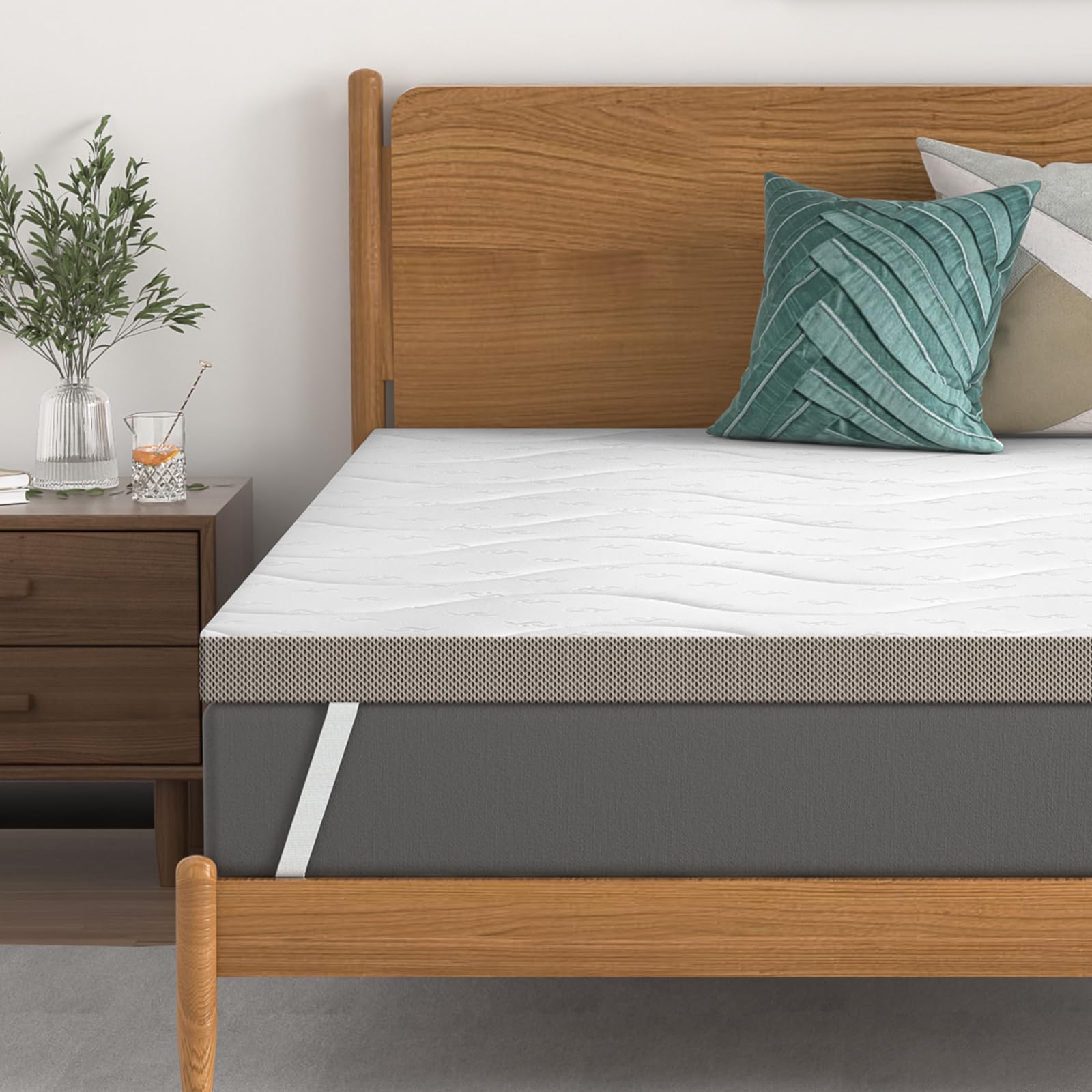 Amazon.com: Sleepmax Extra Firm Mattress Topper 4 Inch Full Size - Firm ...