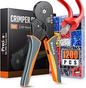 Ferrule Crimping Tool Kit, Preciva Upgrade Double & Single Ferrules Connectors, Hexagonal ...
