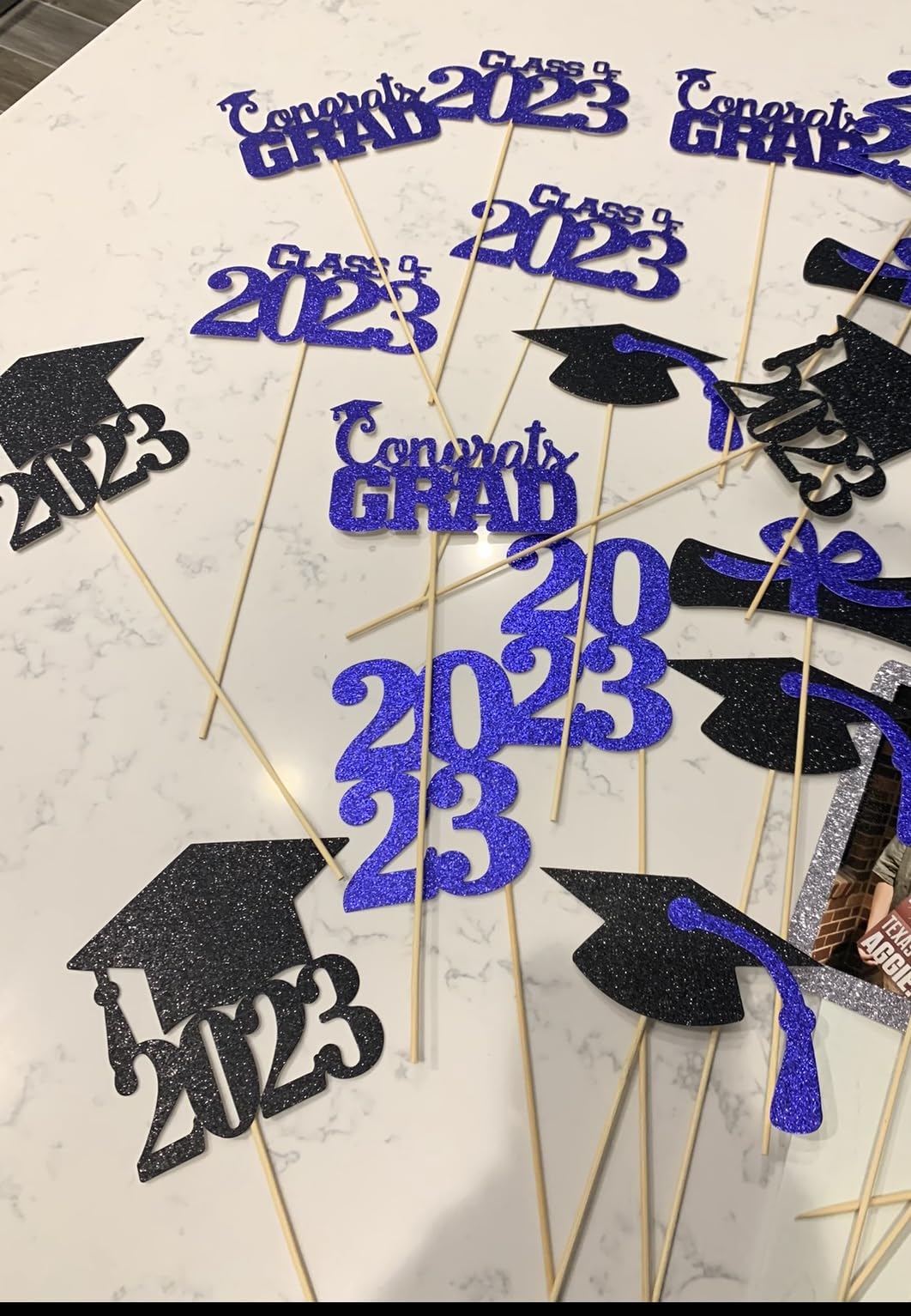 Amazon.com: Blue Graduation Party Centerpieces for Tables 2024 ...