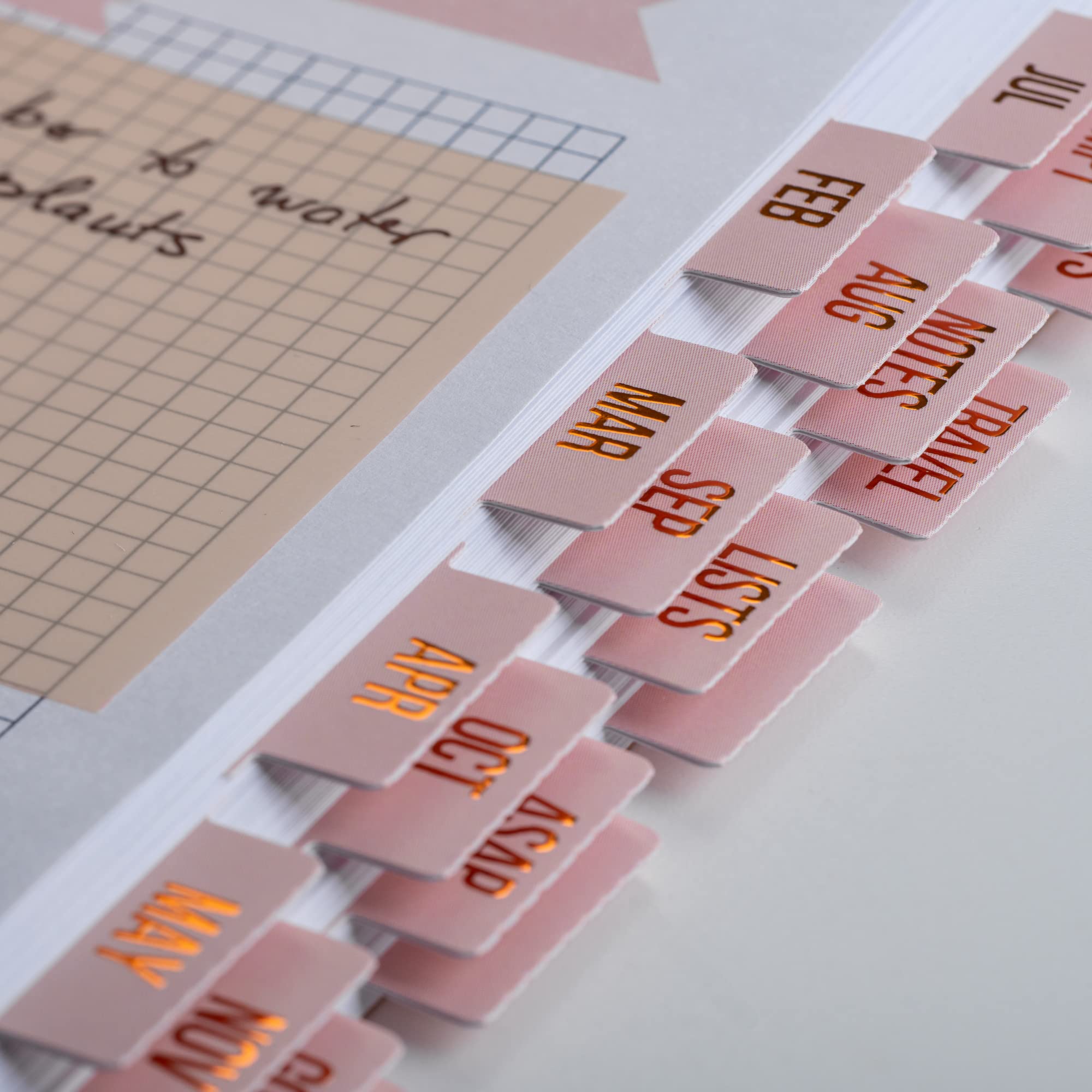 Snapklik.com : DiverseBee Gold Foil Planner 24 Peel And Stick Laminated ...