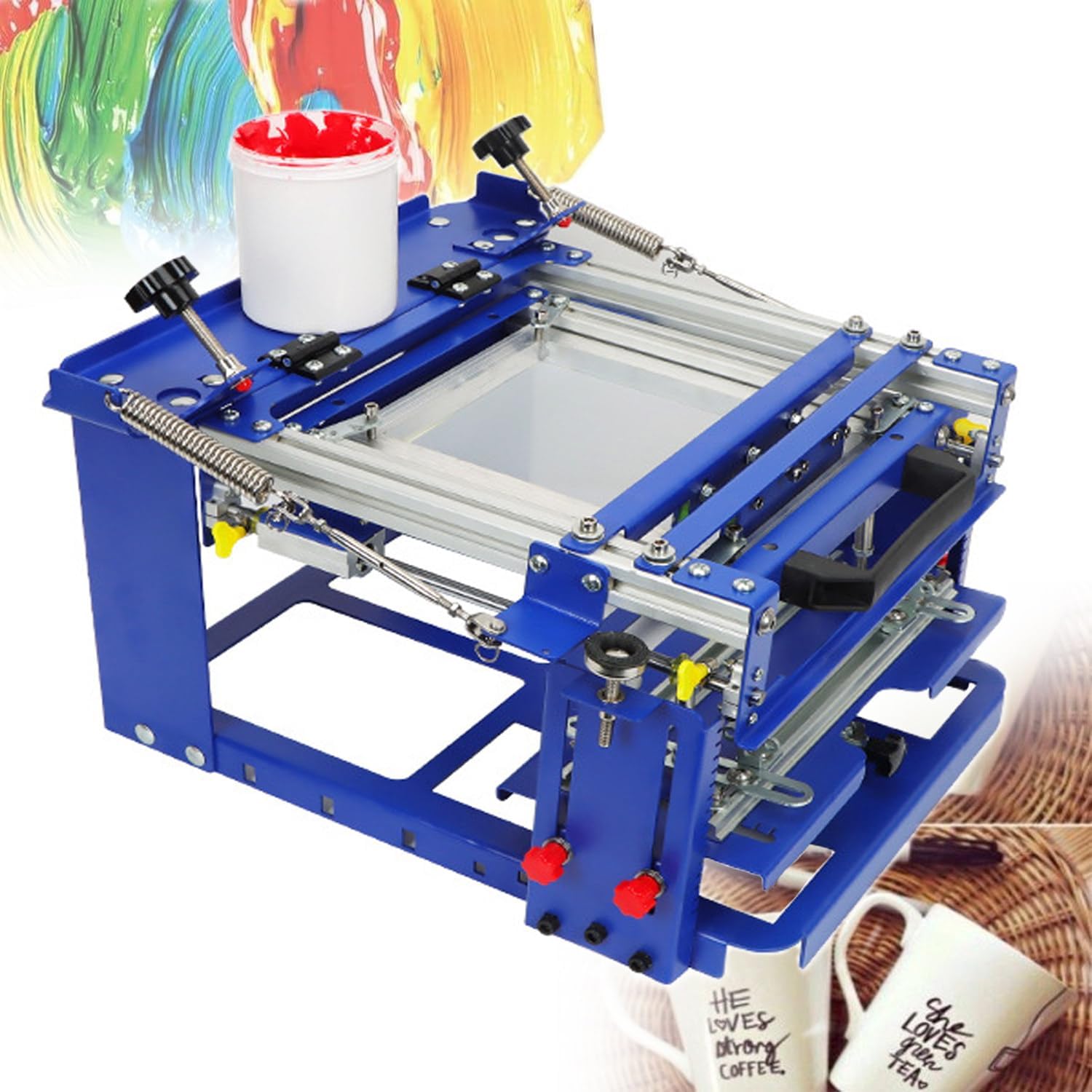 Amazon.com: Precision Manual Screen Printing Machine for Conical ...