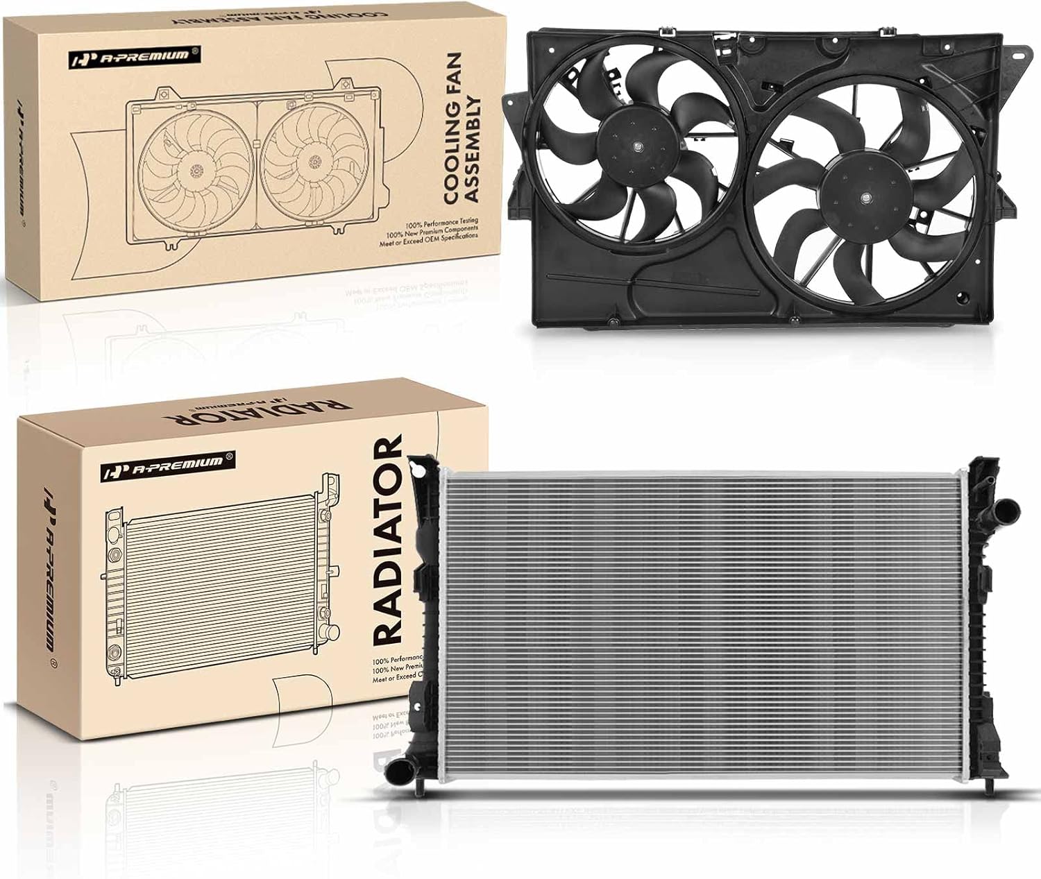 Amazon.com: A-Premium Engine Coolant Radiator & Cooling Fan Assembly ...