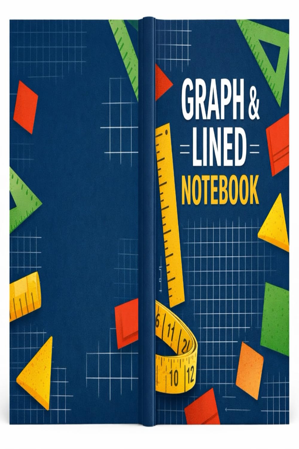 Graph and Lined Notebook: 120 Pages | Graph Paper and Lined Notes | 6 x ...