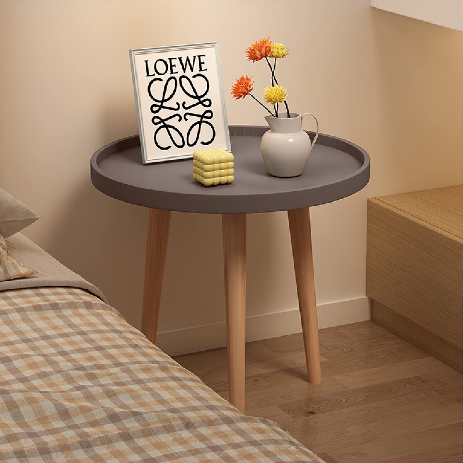 N&V 20 Inch Side Table, Modern Minimalist End Table, Home Decor Living ...