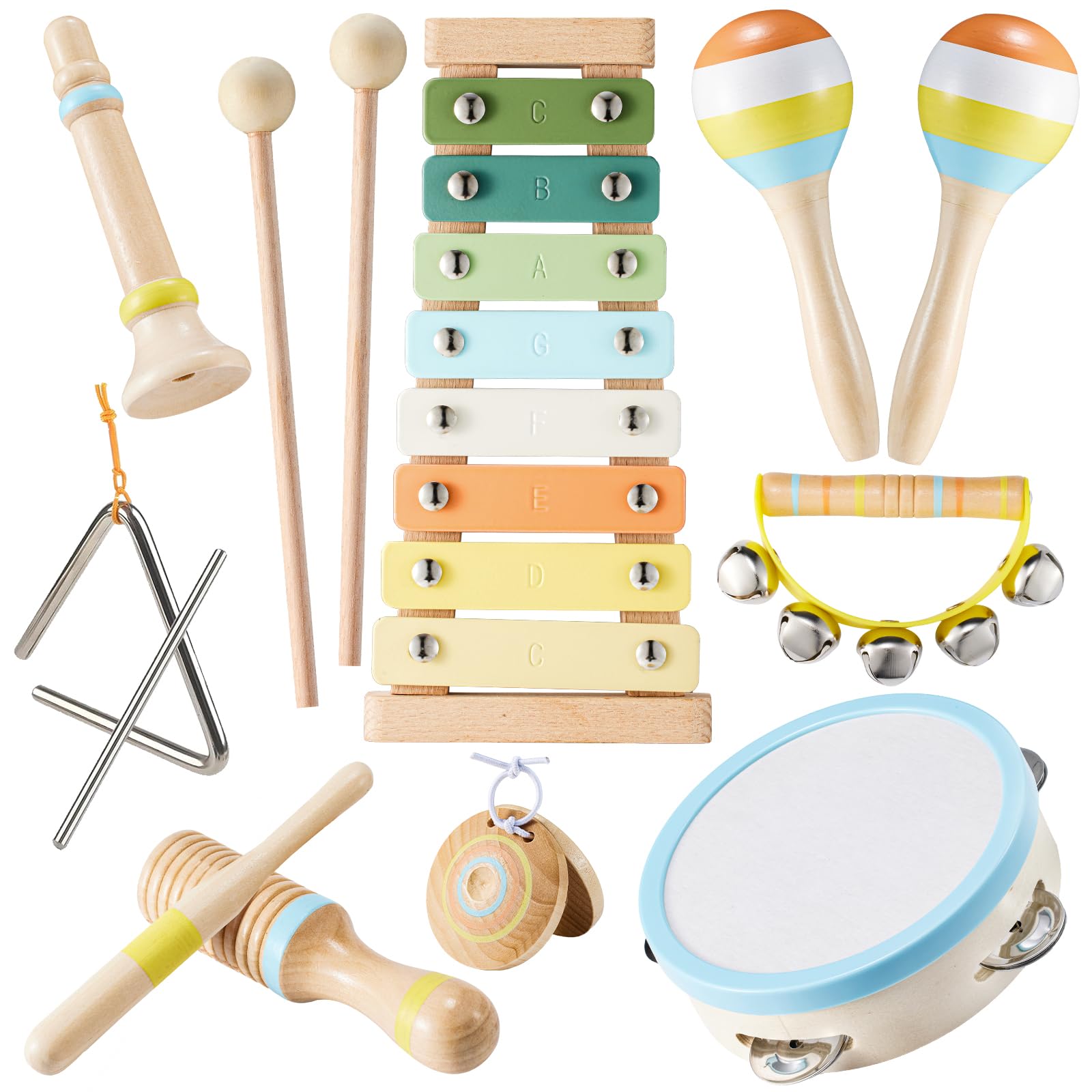 Baby Musical Instruments - Neutral Colors Percussion Instruments Set ...