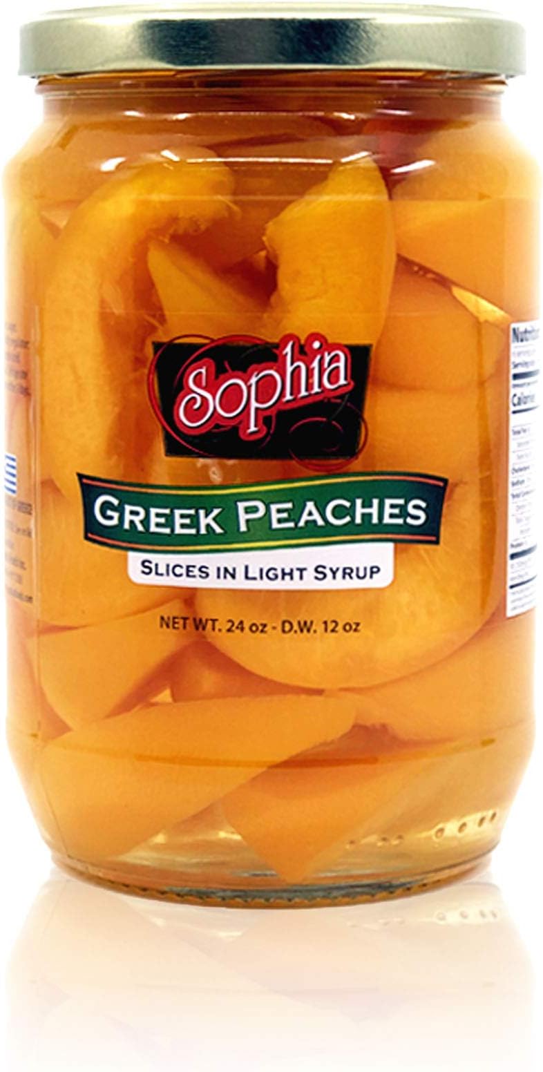 Amazon.com : Sophia Greek Peach Slices 24oz (4-pack) : Grocery ...