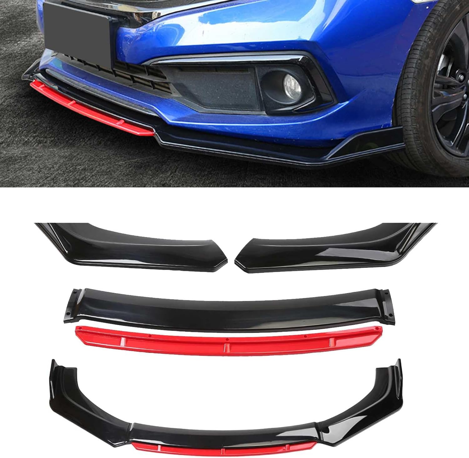 Amazon | 4分割式 フロントバンパー 日産ノート（2代目）E12/HE12/NE12/SNE12型 に適用 フロントリップスポイラー フロント バンパー リップ スポイラー グレード ...