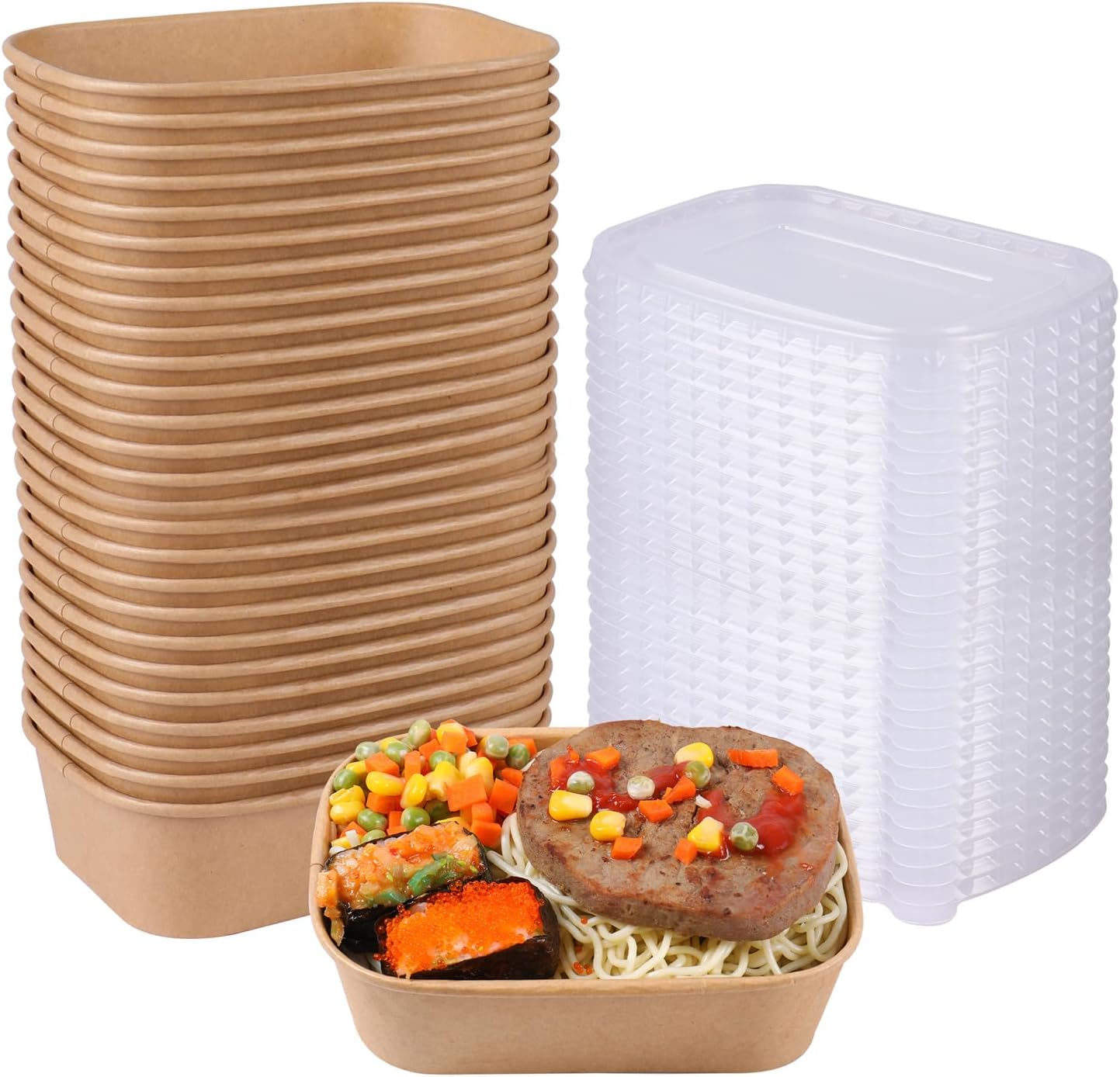 Amazon.com: XIAOHONG 50 Pack Disposable Food Containers, eco-friendly ...