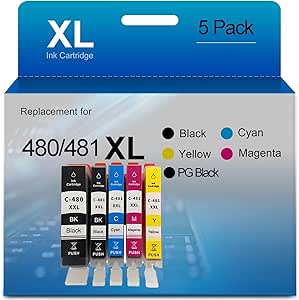Amazon.com: 480/481 XL Ink Cartridges Compatible for Canon 704 7540 ...