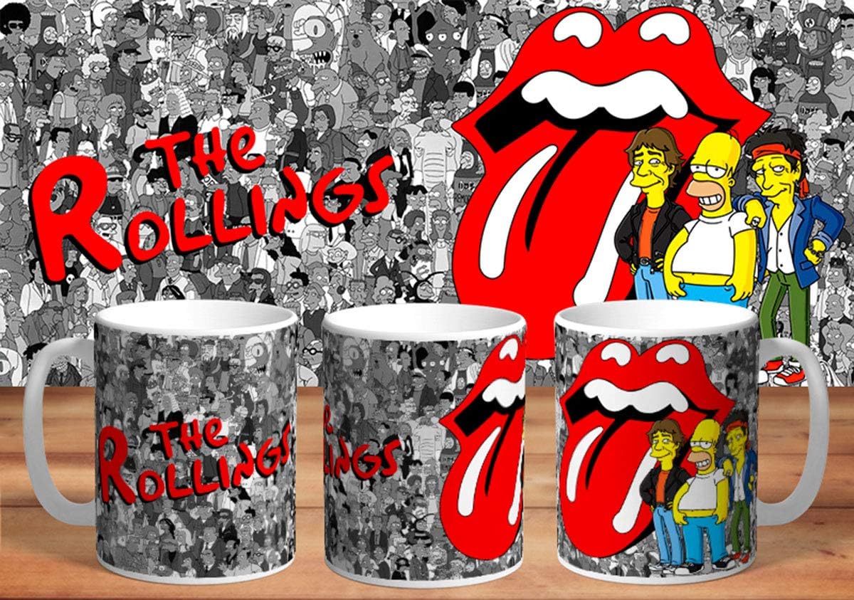 Mugtime (TM) - Stones Simpsons - Special Edition - Gift Mug Cup - Mick ...