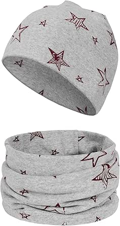 Aolso Baby stickad mössa set + slinga, mössa och halsskydd set för barn ...