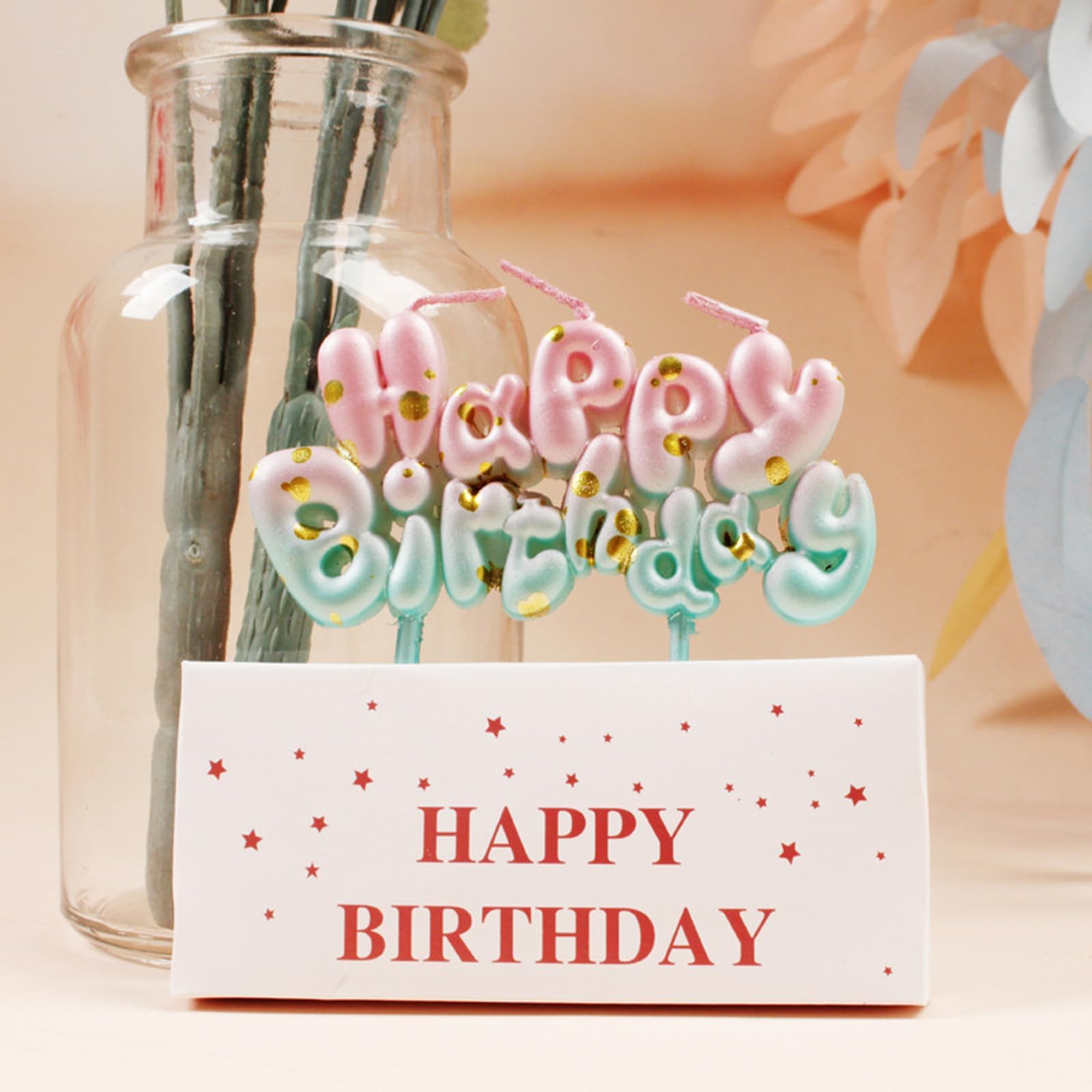 Amazon.com: Happy Birthday Letter Candles,Mermaid Gold Dot Alphabet ...