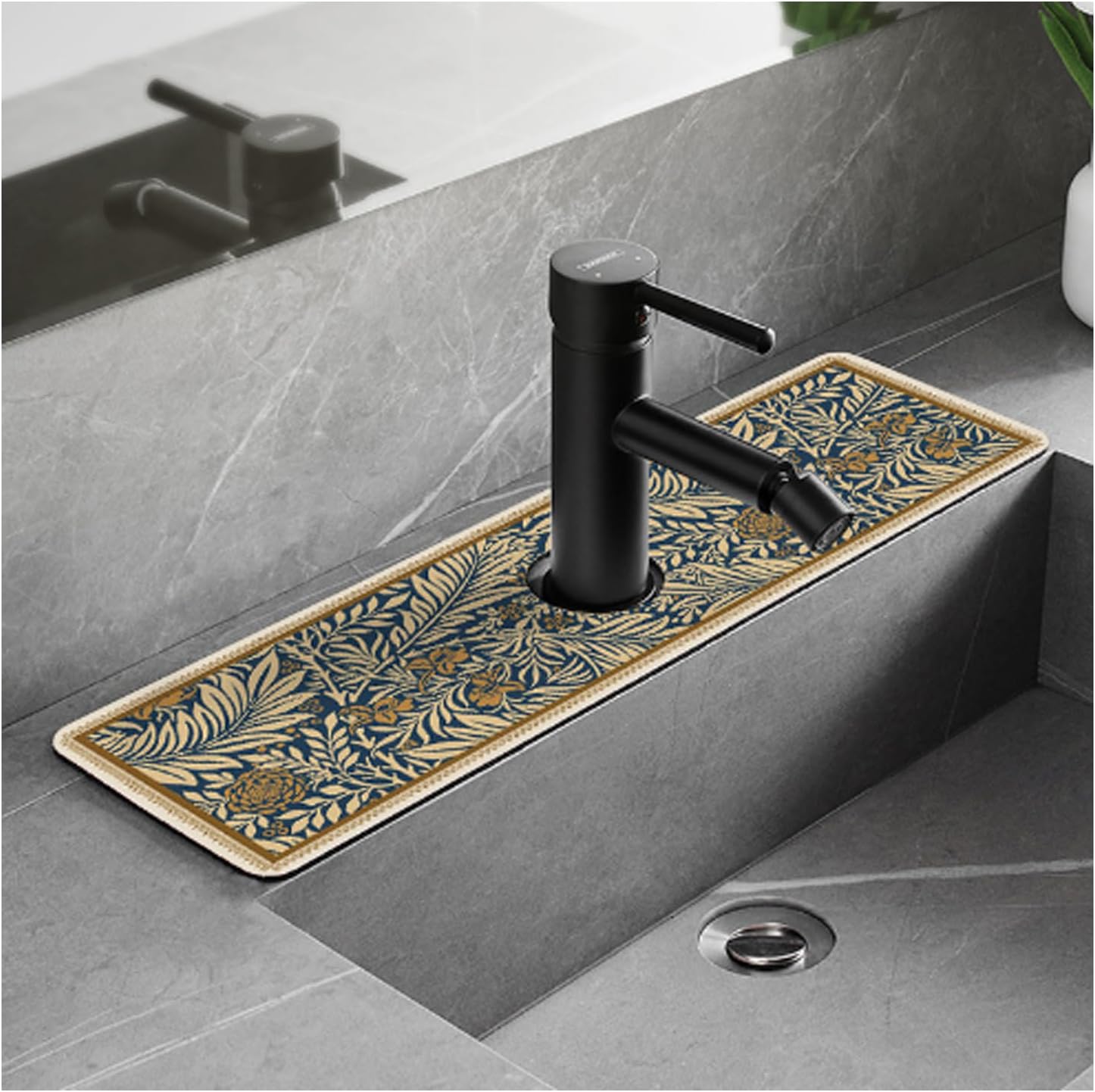 Amazon.com: 2 Pcs 2024 NEW Fantasy Style Faucet Draining Mat, Self ...