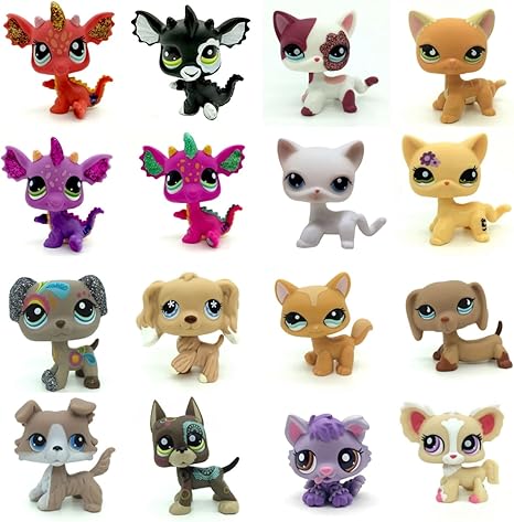 Amazon.com: LPS pet Shop Animal Action Figures Dog Cat Kids Boys Girls ...