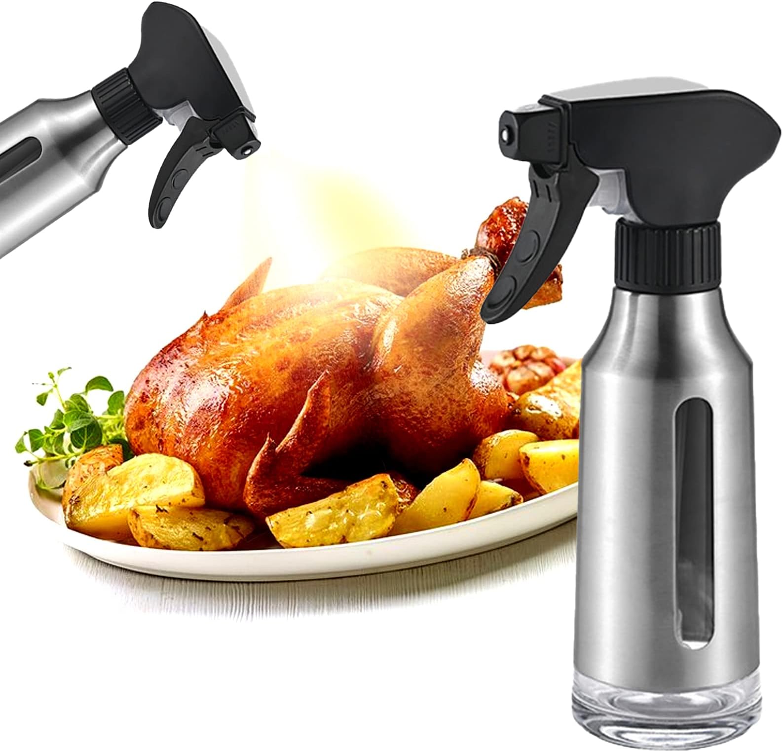 Amazon.com: Evo 18/8 Stainless Steel Oil Sprayer, Non-Aerosol for Olive ...