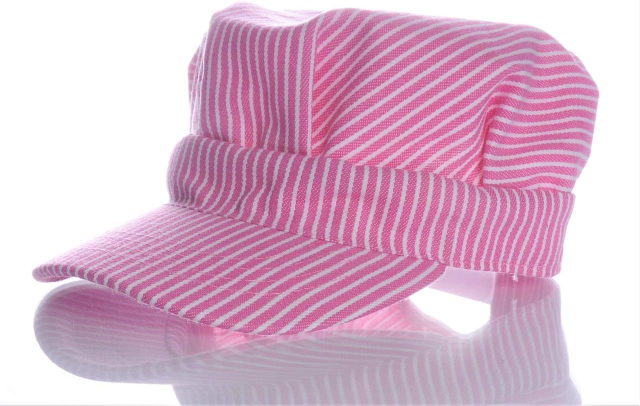 Amazon.com: MyCo Girls Striped Engineer Hat (Pink): Clothing, Shoes ...