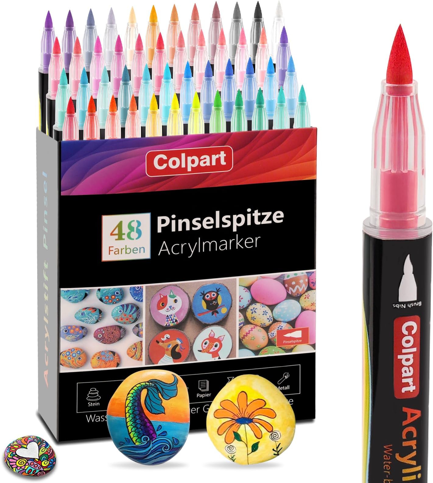Acrylic Paint Pens for Rocks painting 48-Colours acrylstifte paint ...