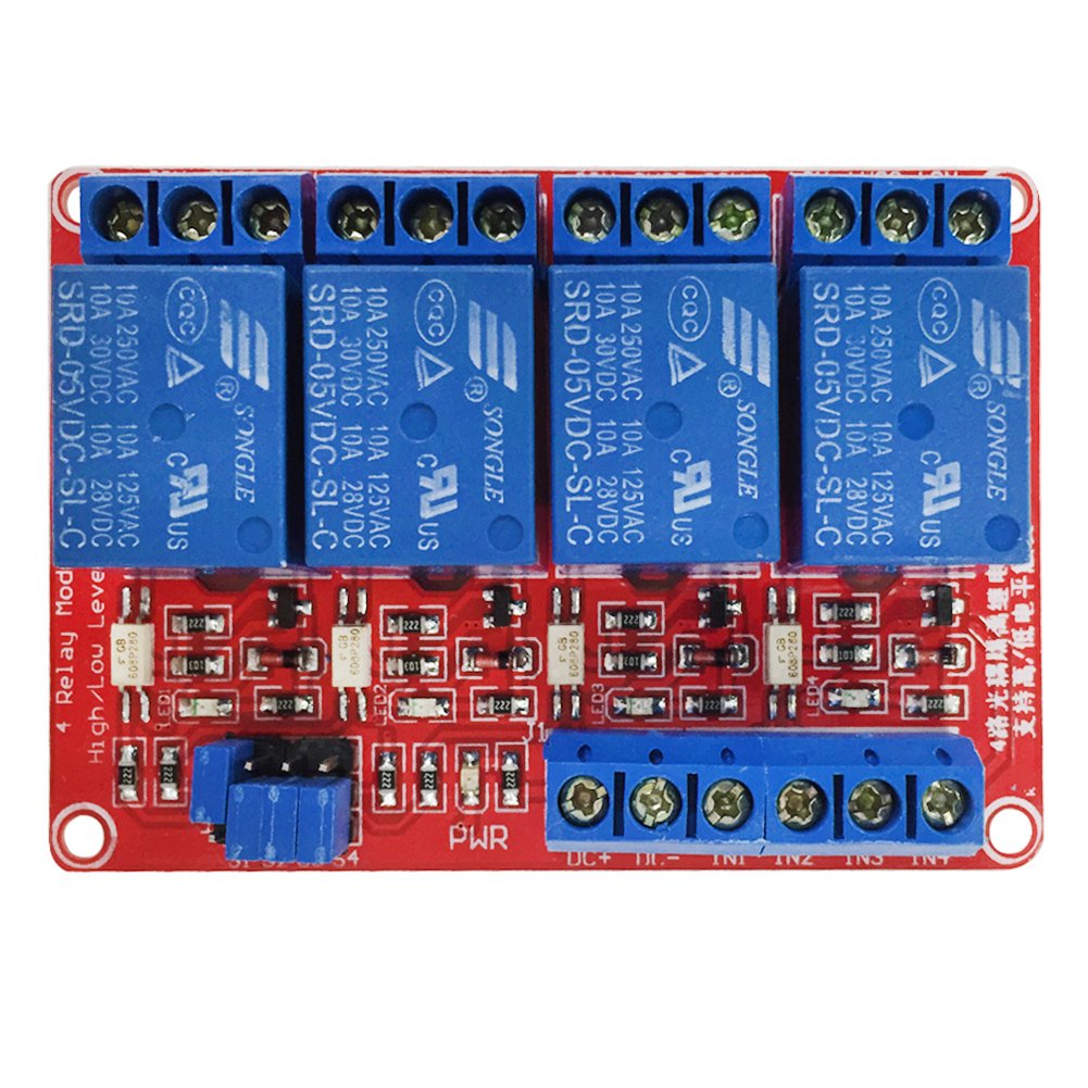 Buy vanpower 5V 4-Channel Relay Module with Optocoupler H/L Level ...