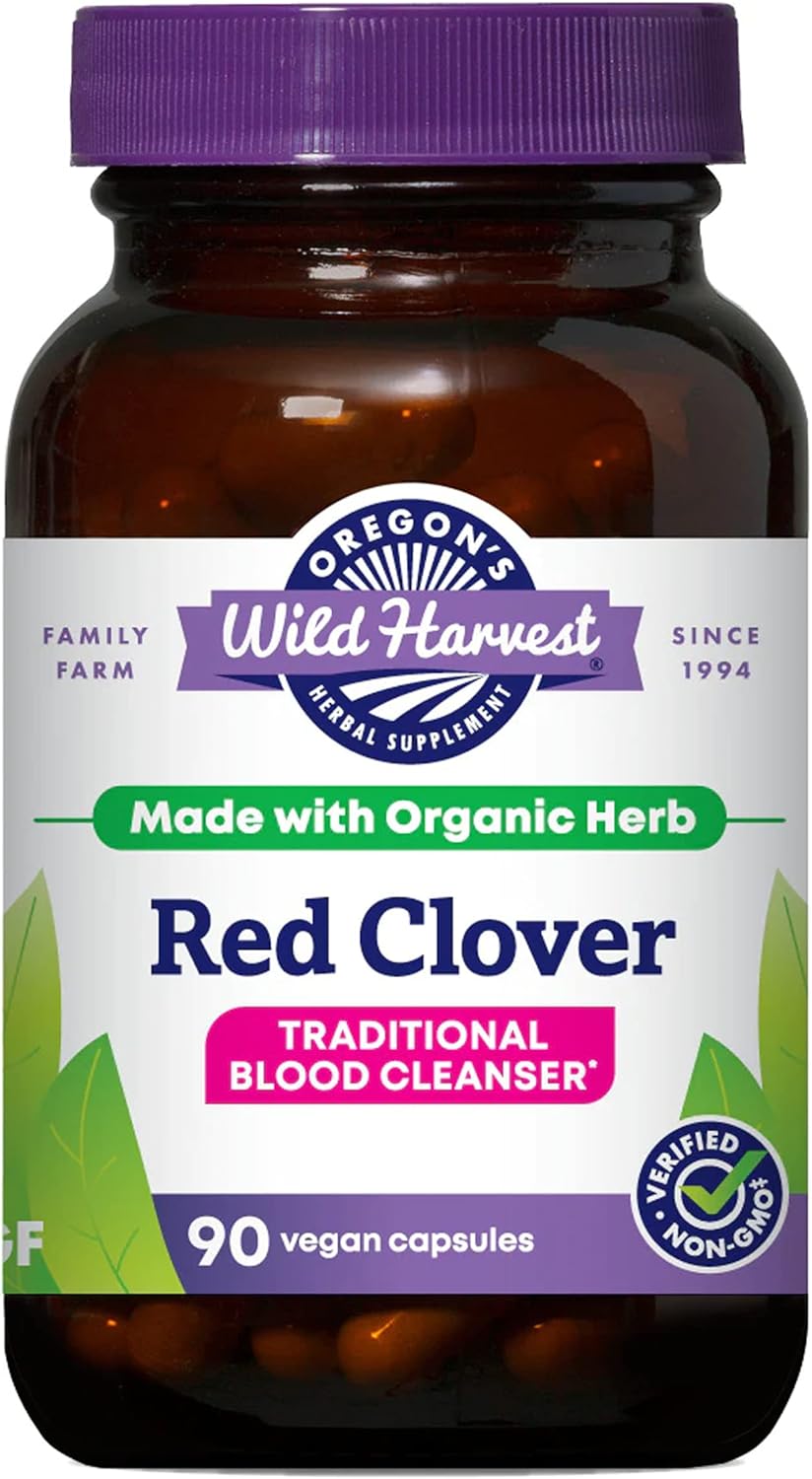 Amazon.com: Oregon's Wild Harvest Red Clover Capsules, Non-GMO Organic ...