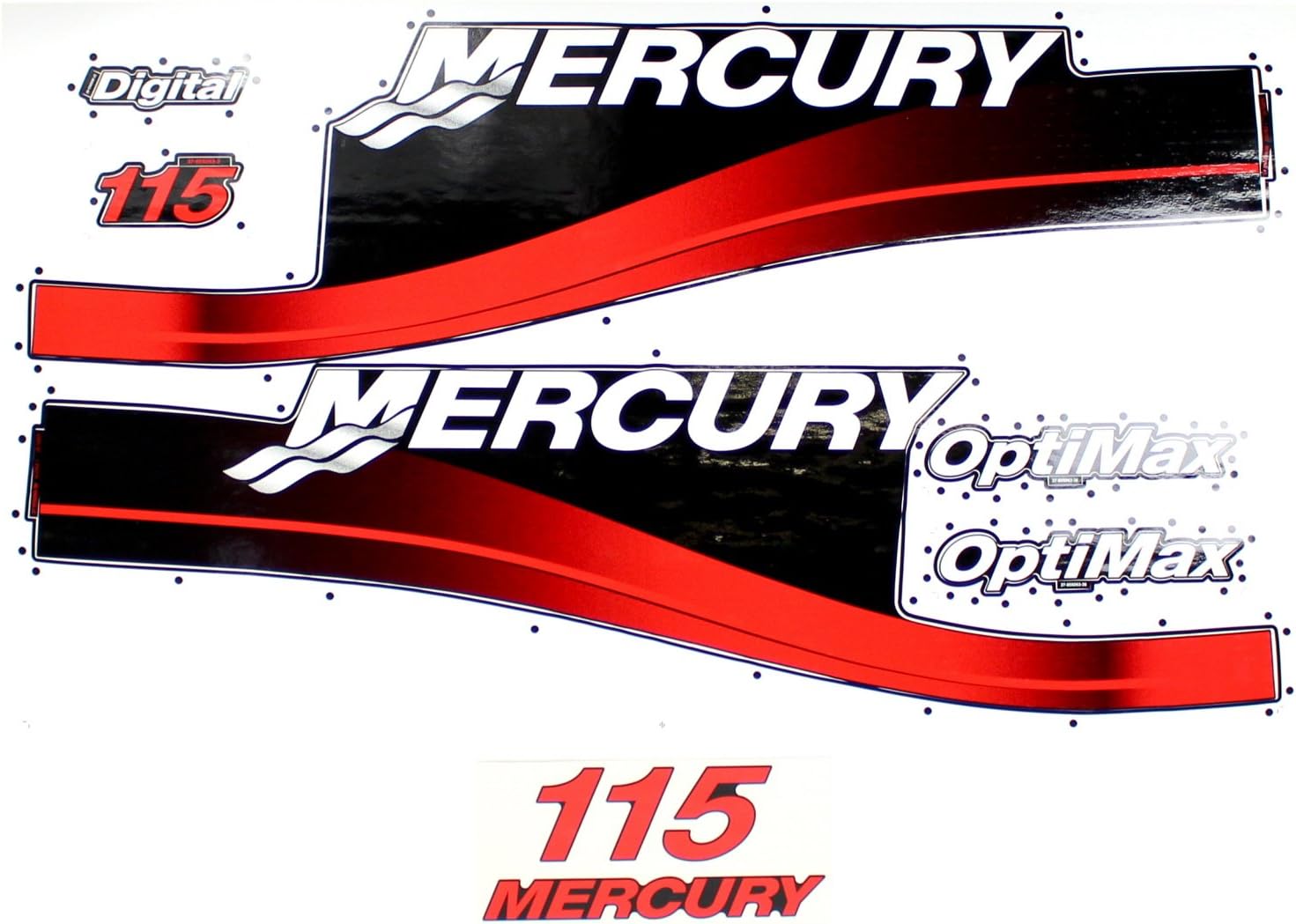Amazon.com: Mercury Marine/Mercruiser New OEM 115L DFI Merc Decal Set ...