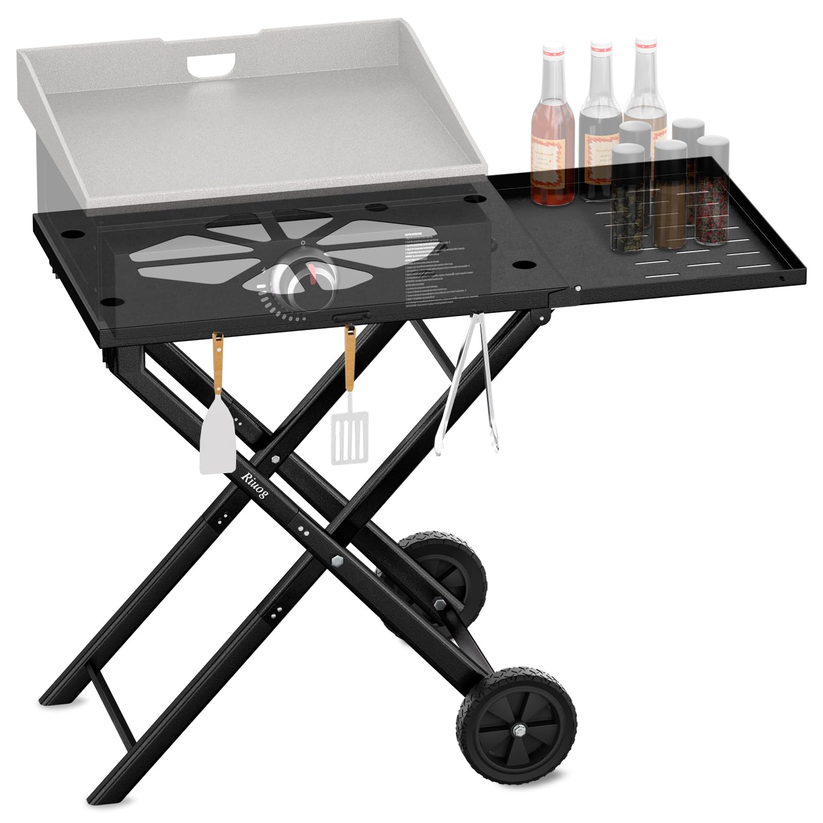 Amazon.com: Riuog Portable Griddle Stand Trolley Compatible for ...