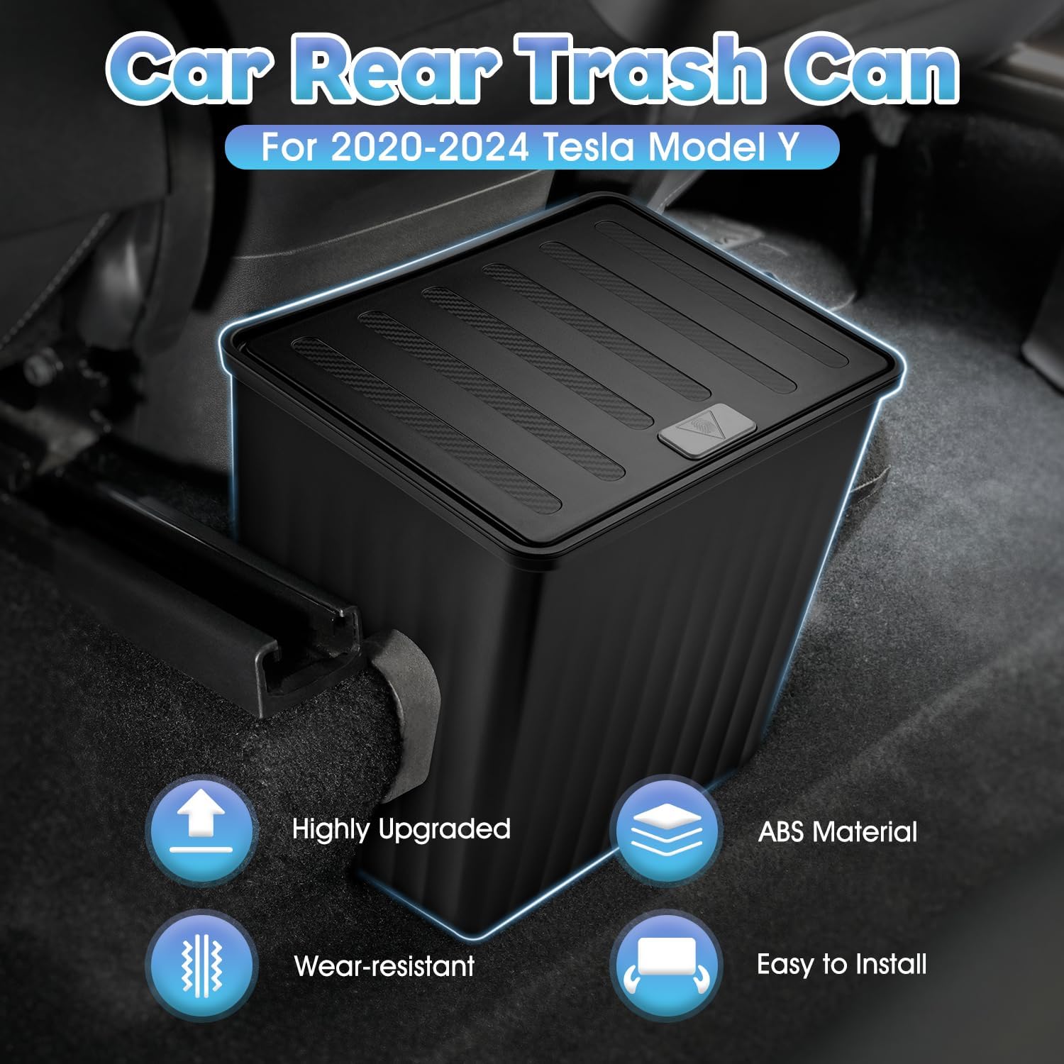 Snapklik.com : Rear Trash Can For Tesla Model Y Accessories 2020-2024 ...