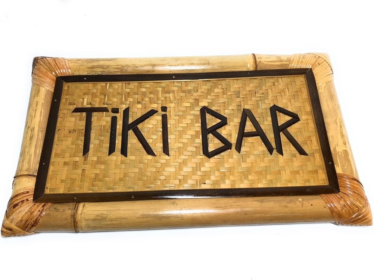 Amazon.com: BAMBOO TIKI SIGN "TIKI BAR" - TIKI BAR DECOR : Home & Kitchen