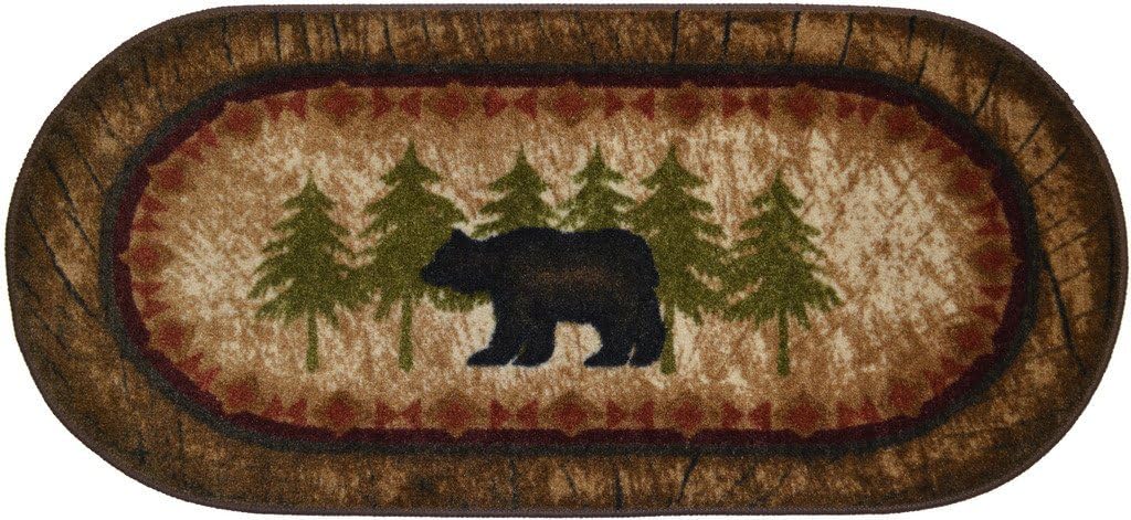 Amazon.com: Rug Empire Rustic Lodge Cabin Bear Walk Area Rug, 7'10"x9 ...