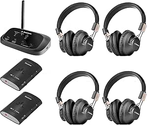 Amazon.com: Avantree Quartet 2 & Receiver Bundle: 4 Headphones & 1 ...