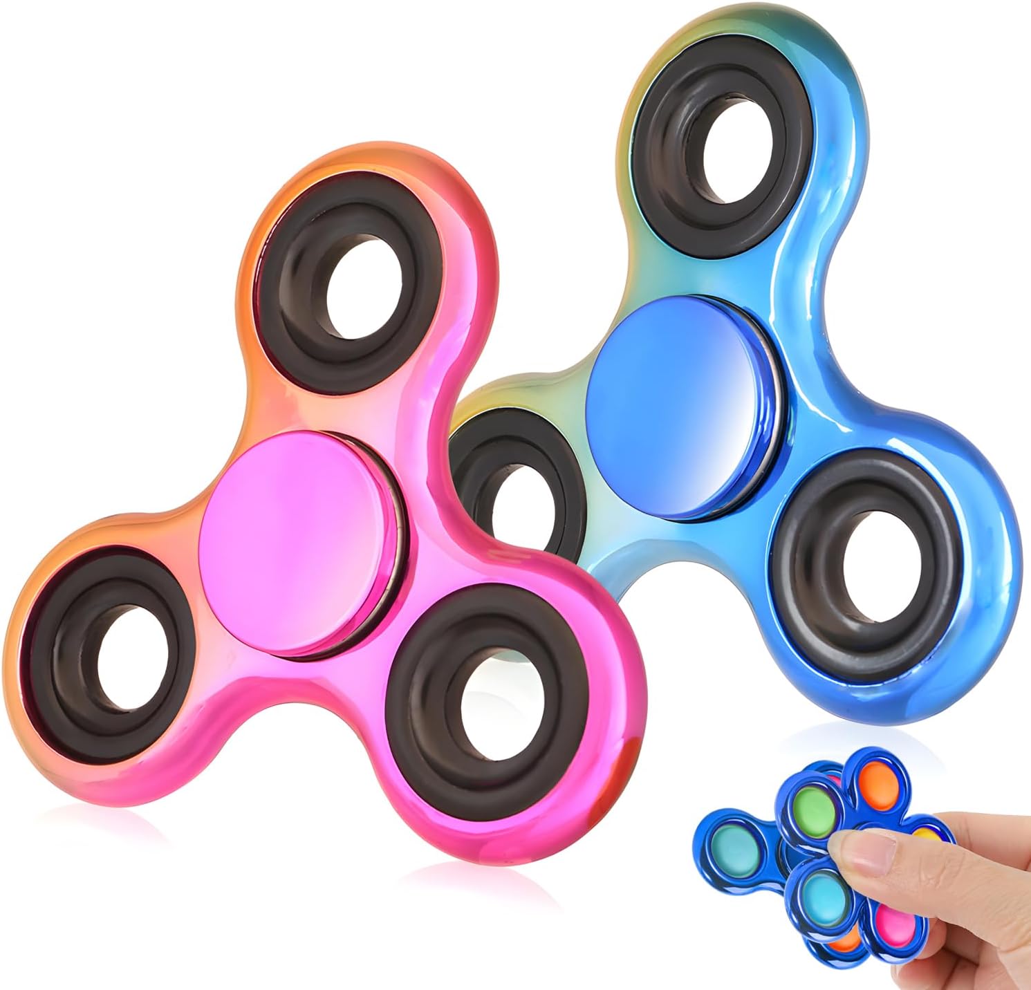 Amazon.com: Aveloki 2 Pack Fidget Spinner, Ultra Durable Stainless ...
