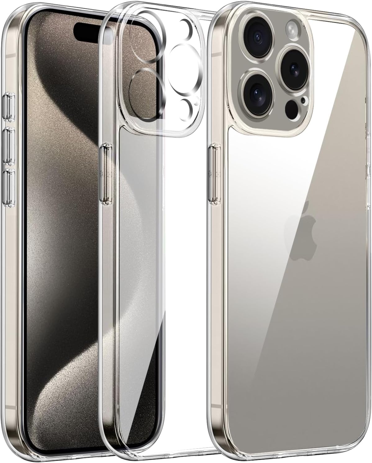 Amozo Case Compatible for iPhone 15 Pro Max Cover | Transparent Ultra ...