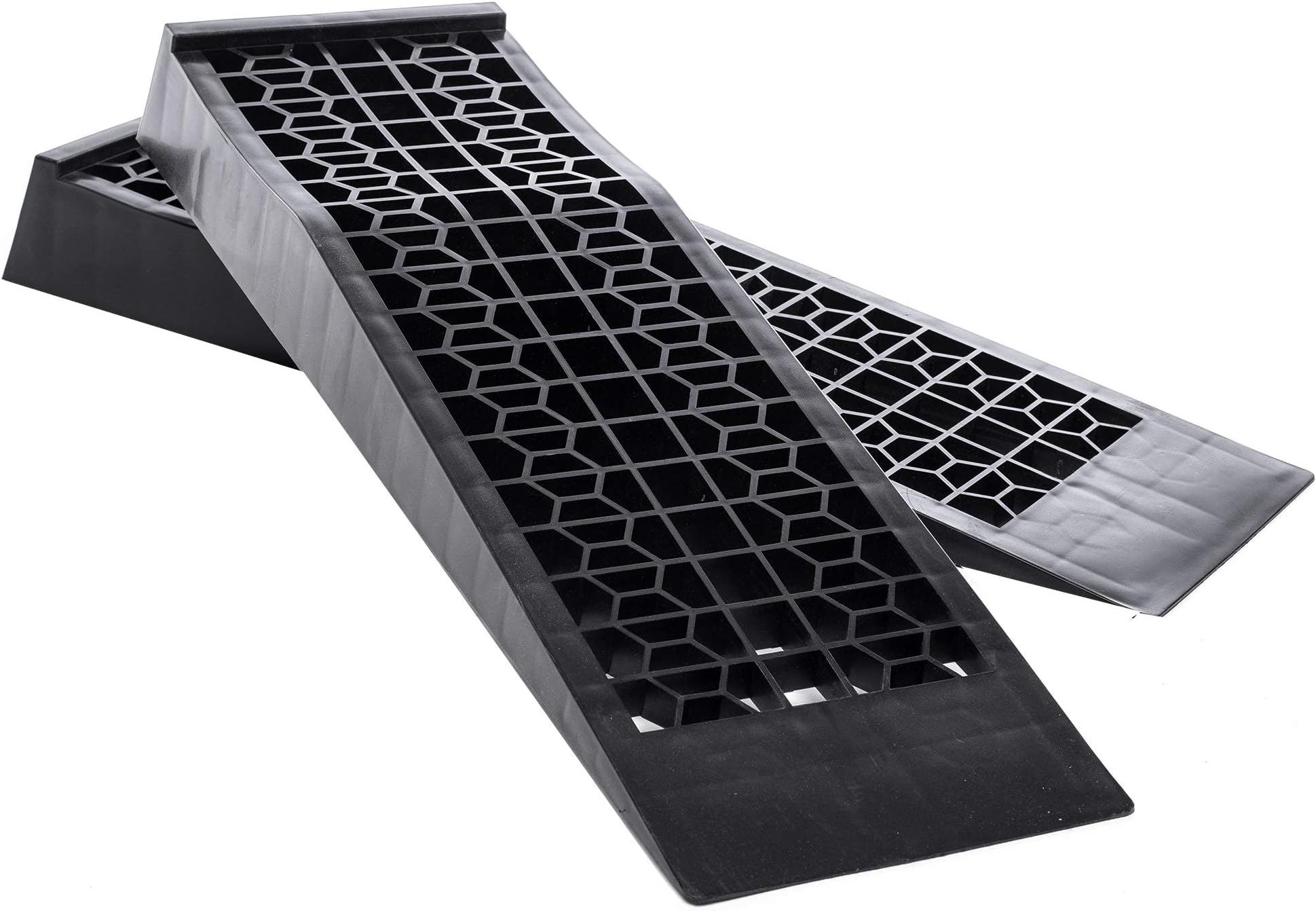 MAXXHAUL 50699 4,400 lb./2.2 ton Capacity Low Profile Car Ramps, 2 ...