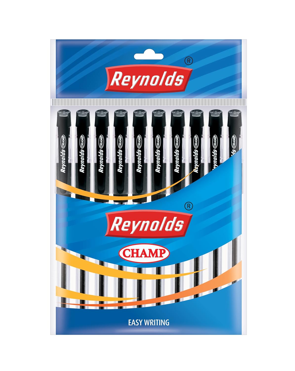 Reynolds CHAMP BP 10 CT BAG - BLACK INK | Lightweight Ball Pen With ...