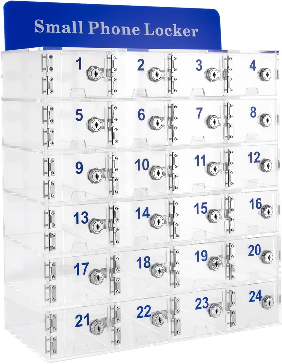 Amazon.com: SHOUMANUAL Cell Phone Locker Box with Door Locks and Keys ...