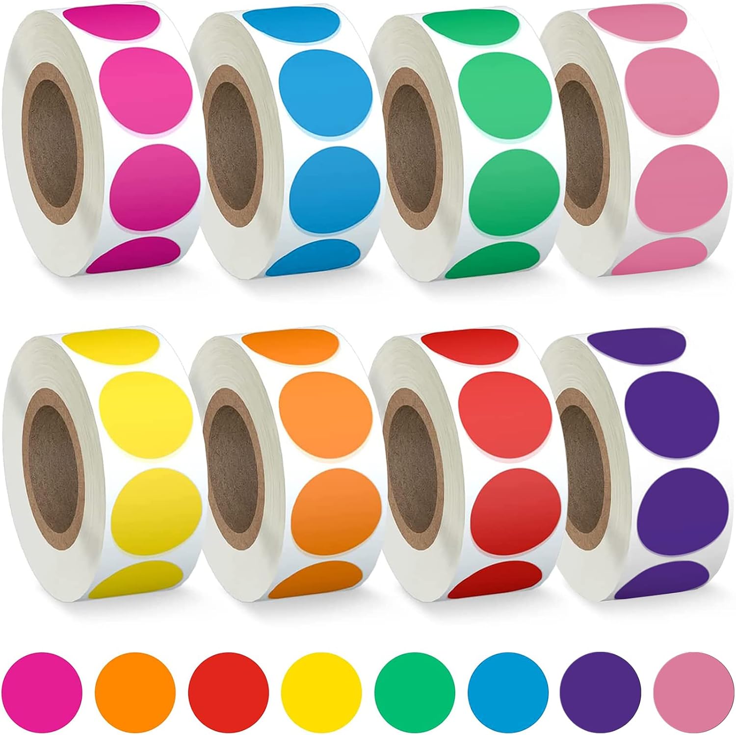 Amazon.com : 4000 PCS 3/4" Dot Stickers Round Circle Color Coding ...