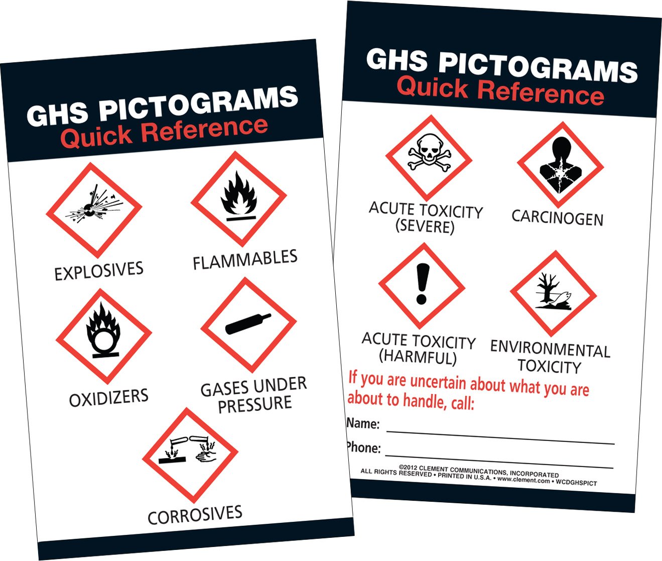 Brady 133208 GHS Wallet Cards (10): Industrial Warning Signs: Amazon ...