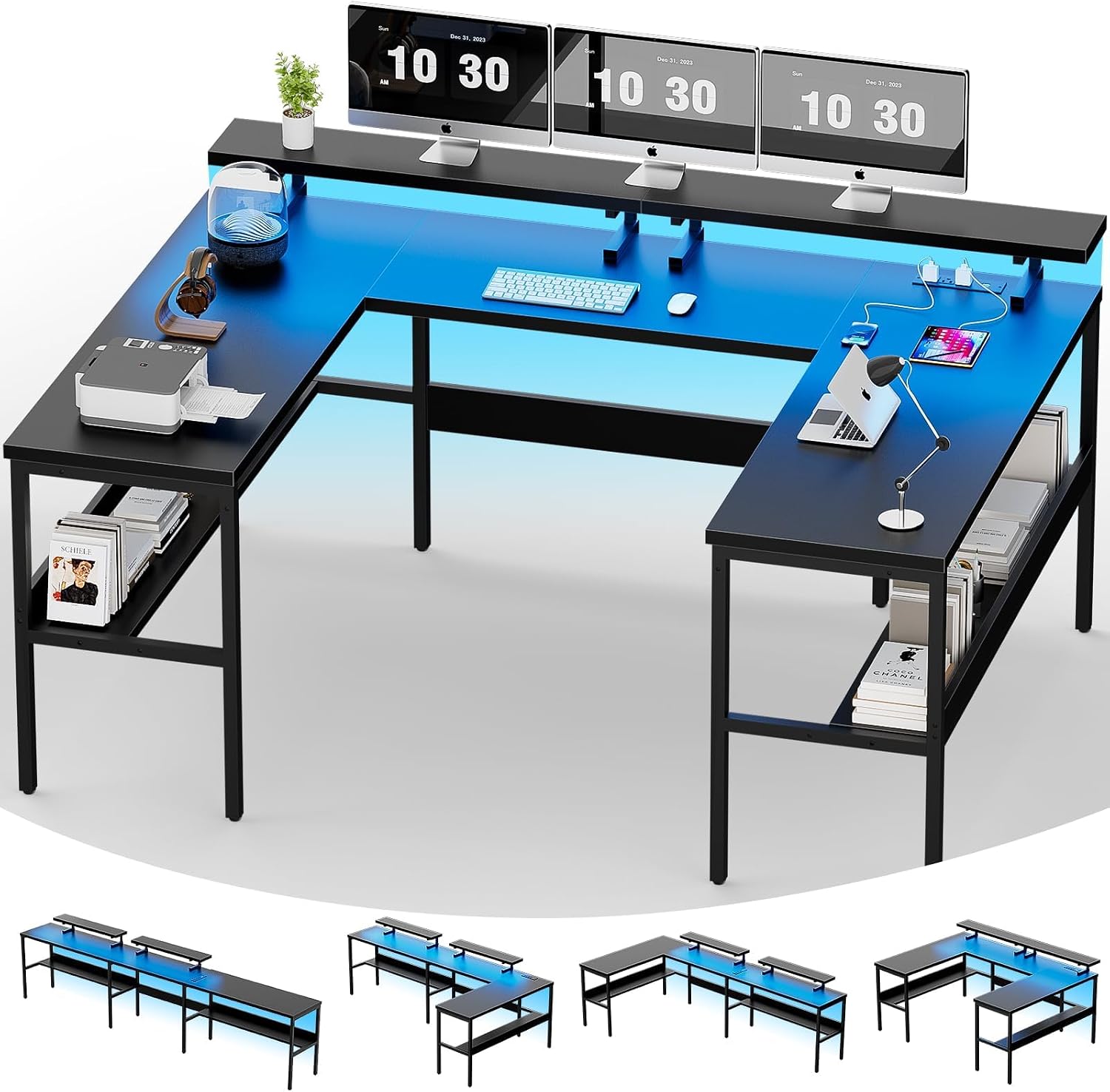U Shaped Computer Desk, Customizable L Shaped Office Philippines | Ubuy