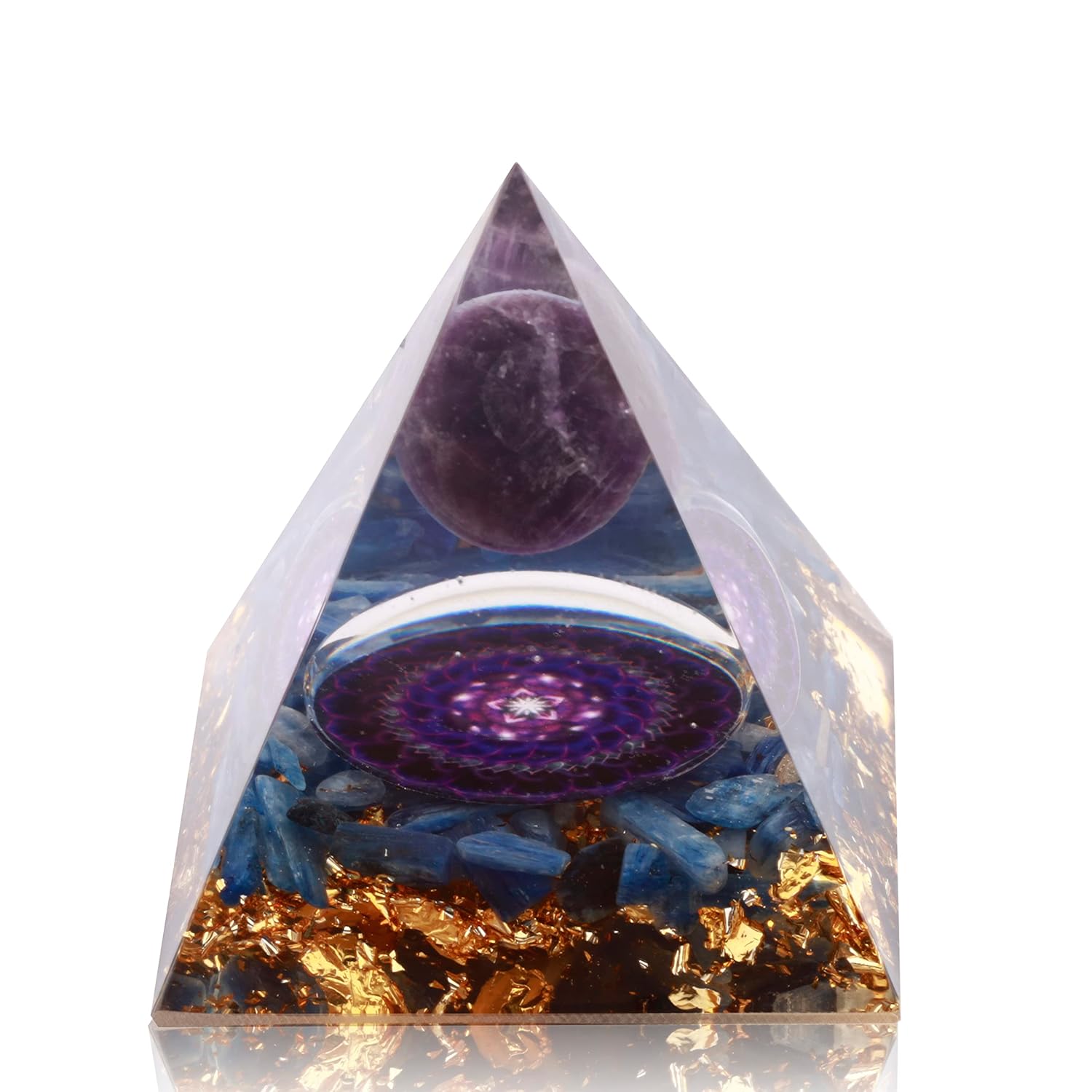 Amazon.com: Yogmudra Orgone Pyramid Postive Energy, Amethyst Chakra ...