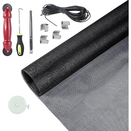 QWR Pet Proof Window Screen Replacement Kit,48''x 118'' Heavy Duty High ...