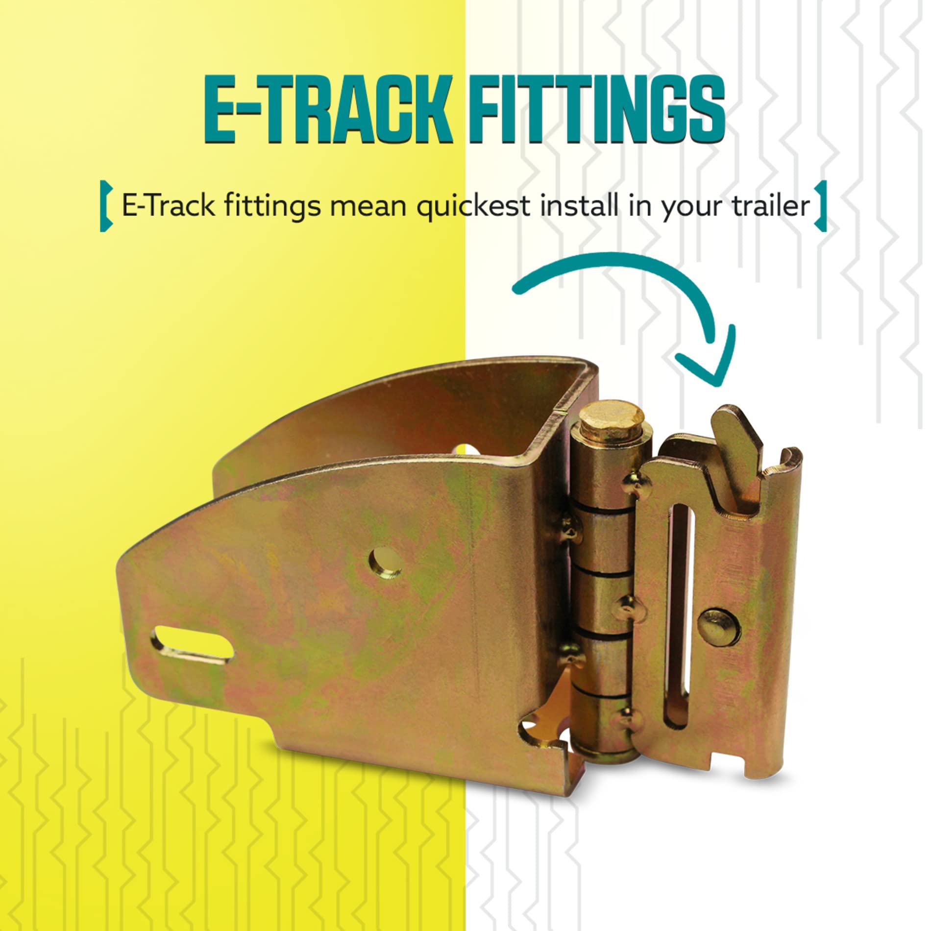 Snapklik.com : DC Cargo Standard E-Track Wood Beam Socket, Rotating ...