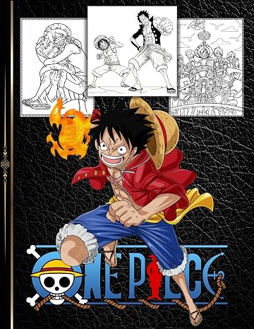One Piece Coloring Book: Black Edition New Coloring Pages Filled With ...