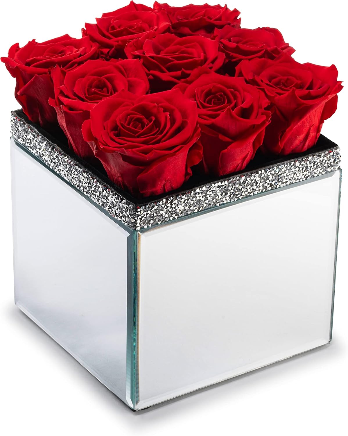 Amazon.com: SOHO FLORAL ARTS | Large Mirrored Vase Pave Accent ...