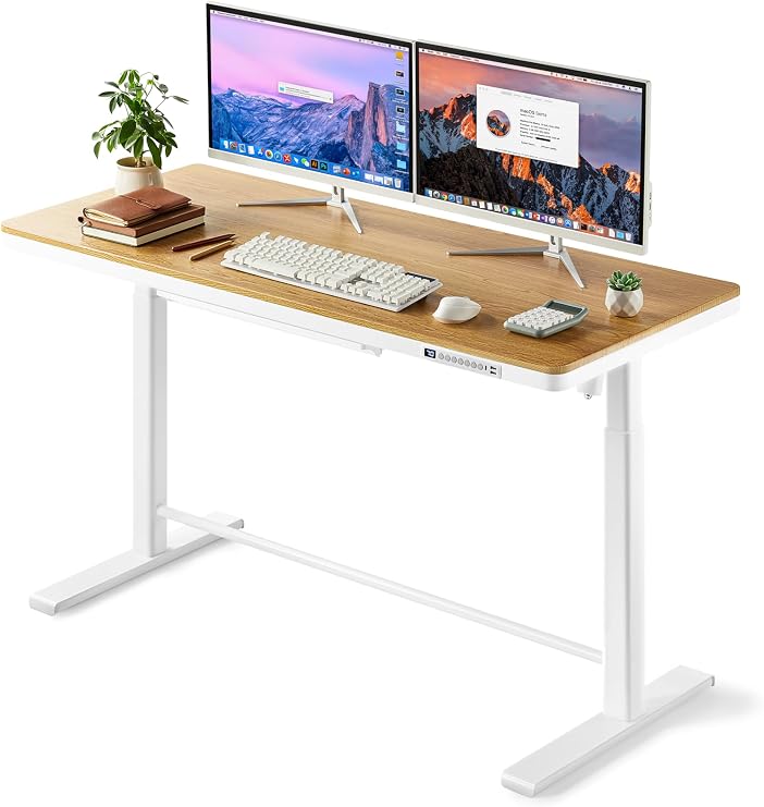 KINGSMITH 1200 * 600mm Whole Piece Electric Standing Desk with Drawer ...