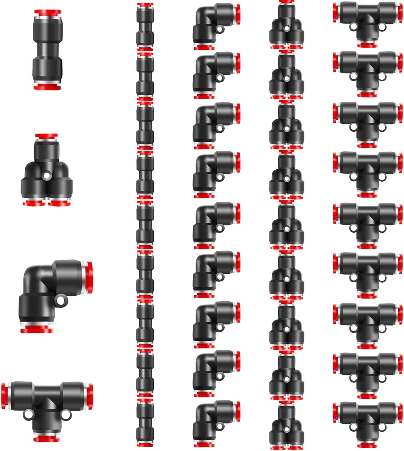 Amazon.com: ProSSS 40 Pcs 1/4" Quick Release Plastic Pneumatic Air Line ...
