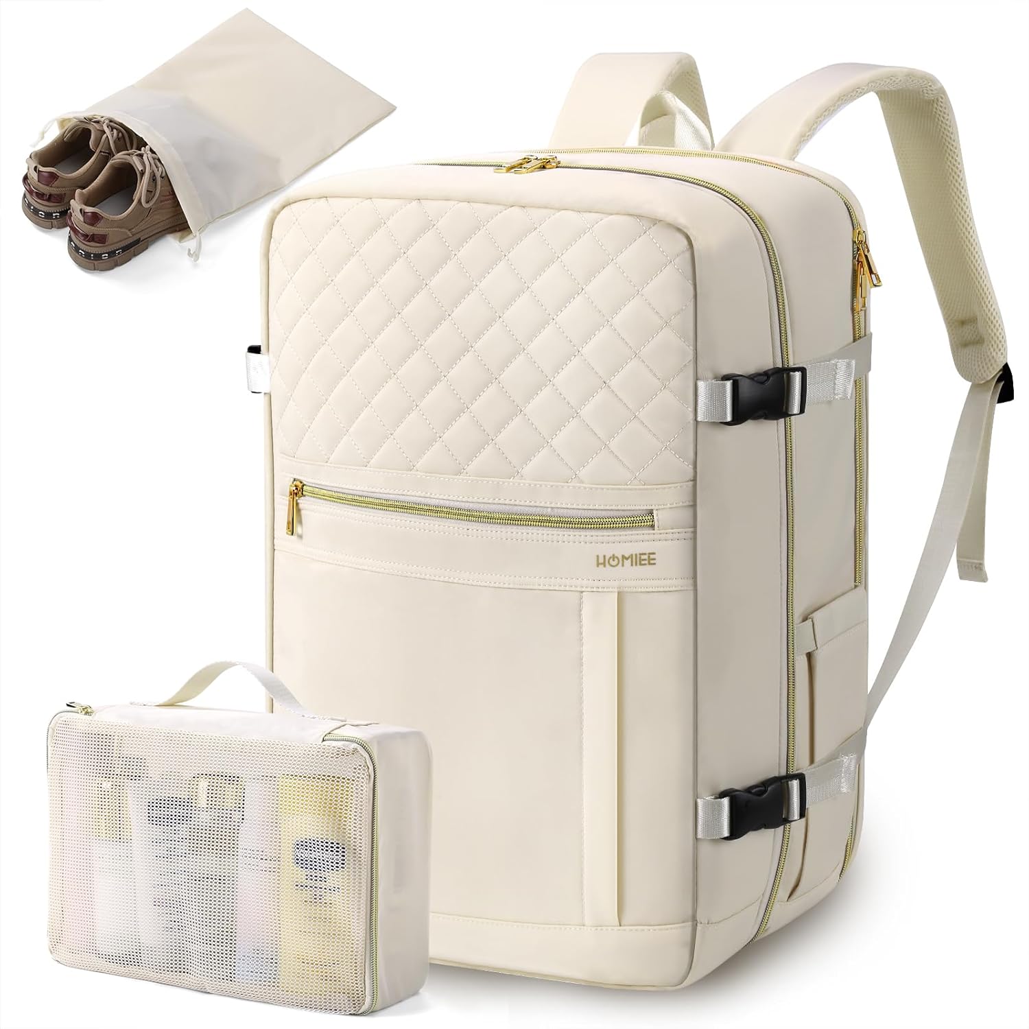 HOMIEE Carry On Backpack, 40L Extra Large Flight Approved Travel Backpack for Men Women, 17,3 ...